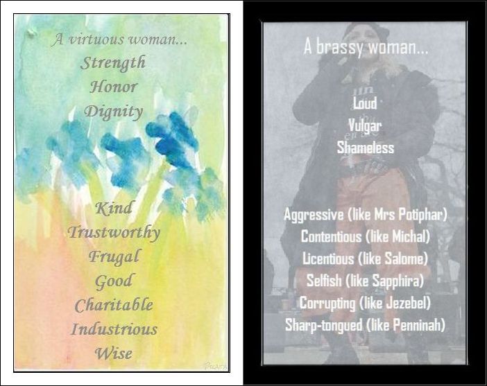 Brass in the Bible, and brassy, brazen women