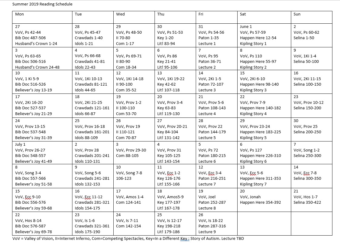2019 Summer Reading Schedule: My most ambitious ever?