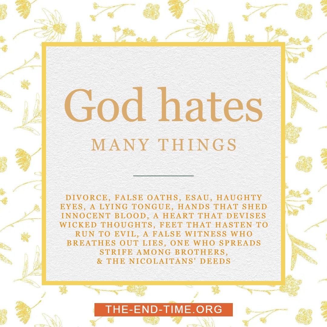 “God is love, so he MUST hate”