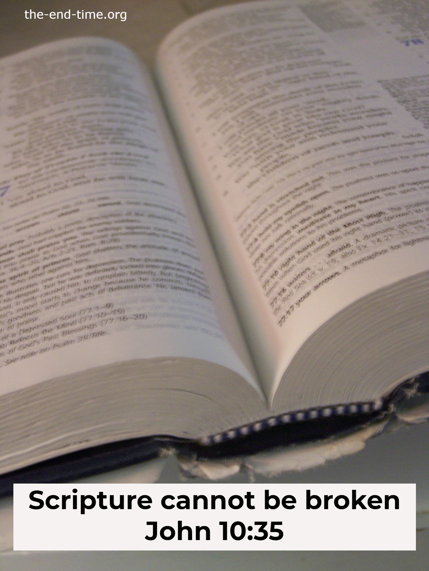 Encouragement: The Scripture cannot be broken